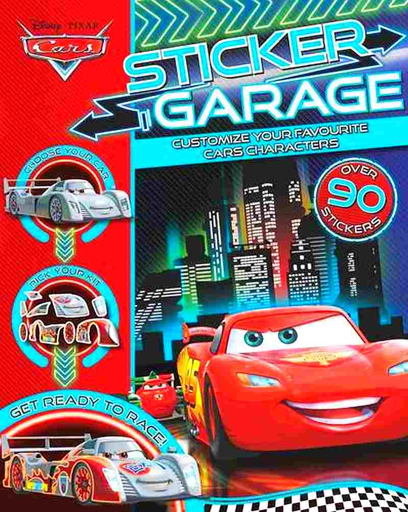 Disney Pixar Cars Sticker Garage Paperback Book & 100+ stickers - Ages ...
